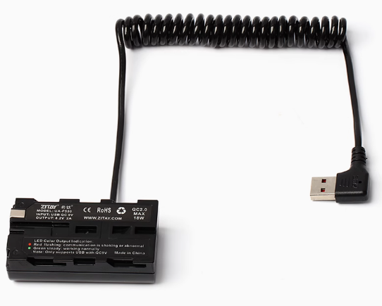 台南PQS ZITAY 希鐵 USB-A 轉 NP-F550 假電池 相機電池 攝影電池 外接電源 | PQS自媒體器材專賣店、收音補光、直播聲卡配件專賣，影像創作、手機直播器材